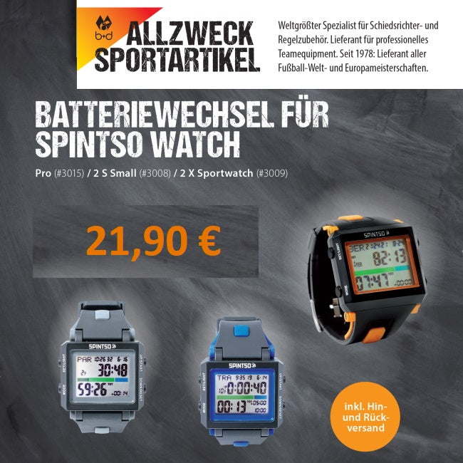 SPINTSO Watch Batteriewechsel kaufen – Service für Pro, 2X, 2S ...